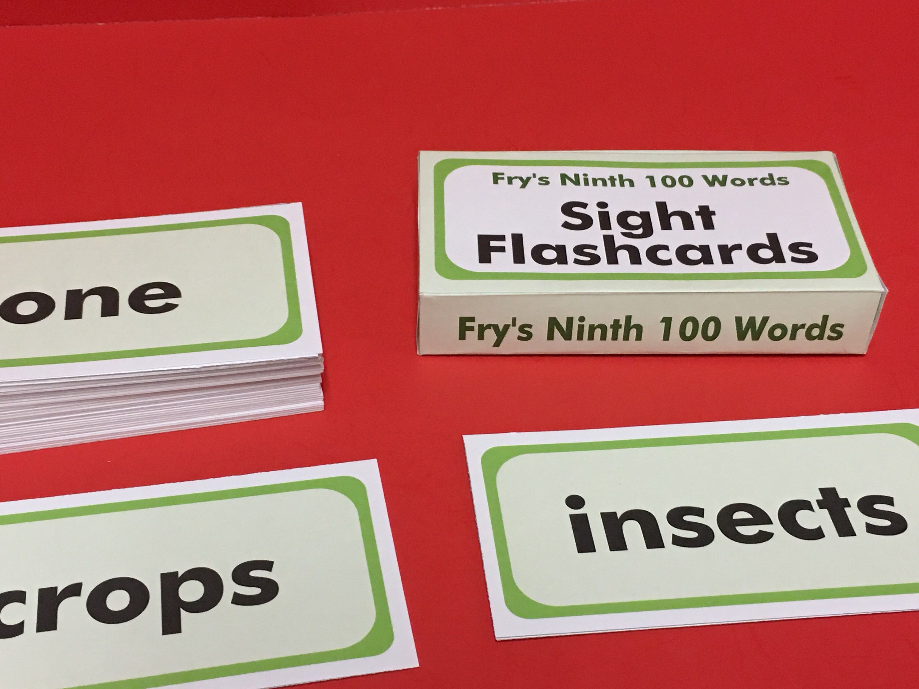 100 Flashcards Frys Sight Words 9th Hundred Words Flash - Etsy
