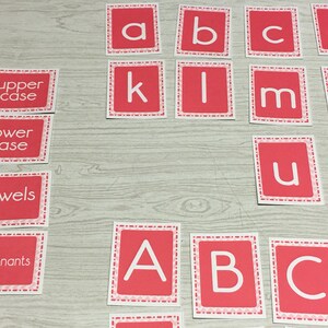The Pink Series - Big Alphabet Cards ( 56 Card Deck ) - Montessori ...