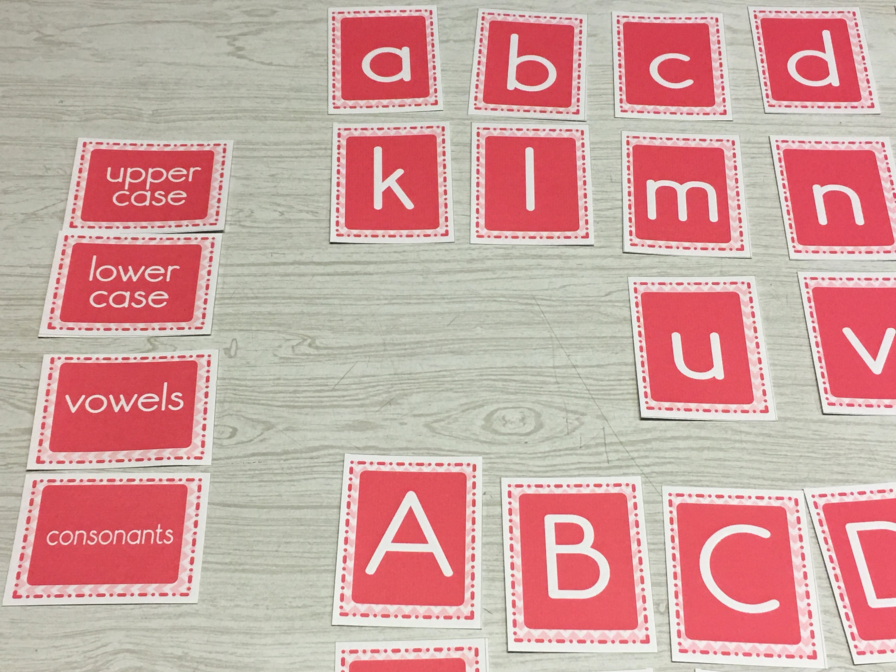 The Pink Series Big Alphabet Cards 56 Card Deck - Etsy