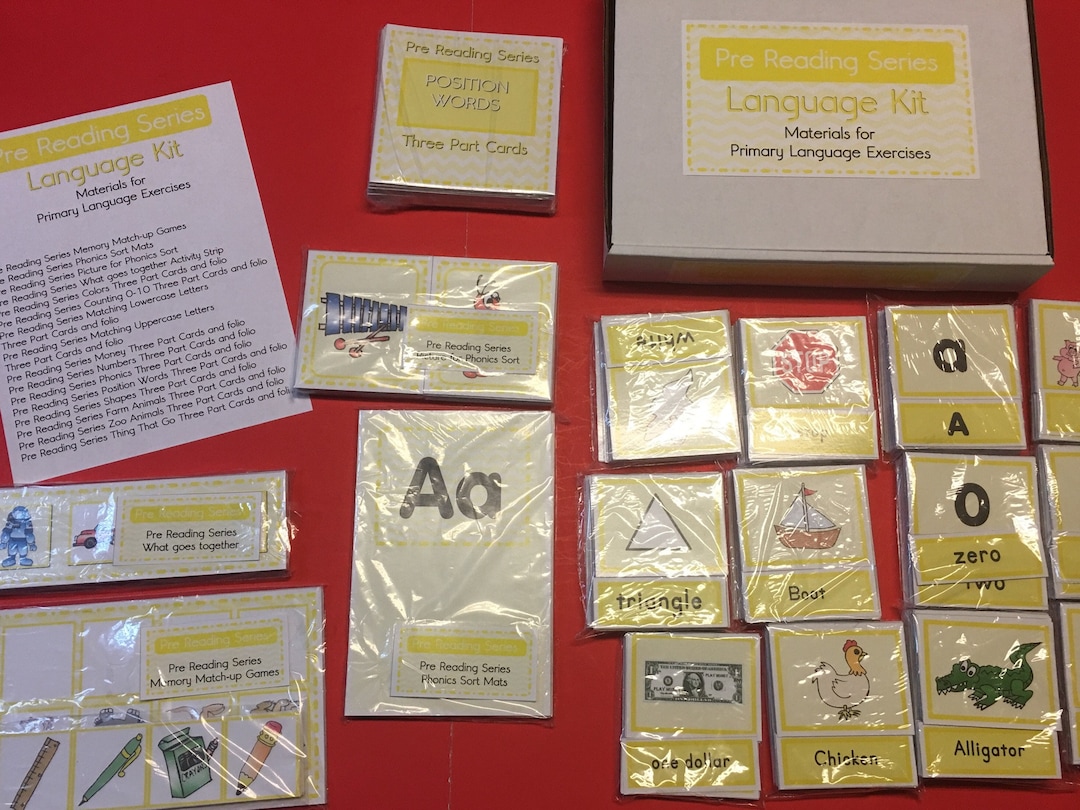 Montessori Pre-reading Language Kit: Homeschool Learning Resource - Etsy