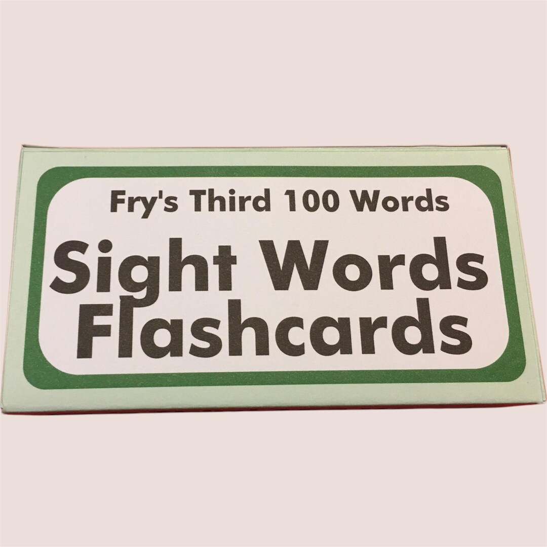 100 Flashcards - Fry”s Sight Words - 3rd Hundred Words Flash Cards ...