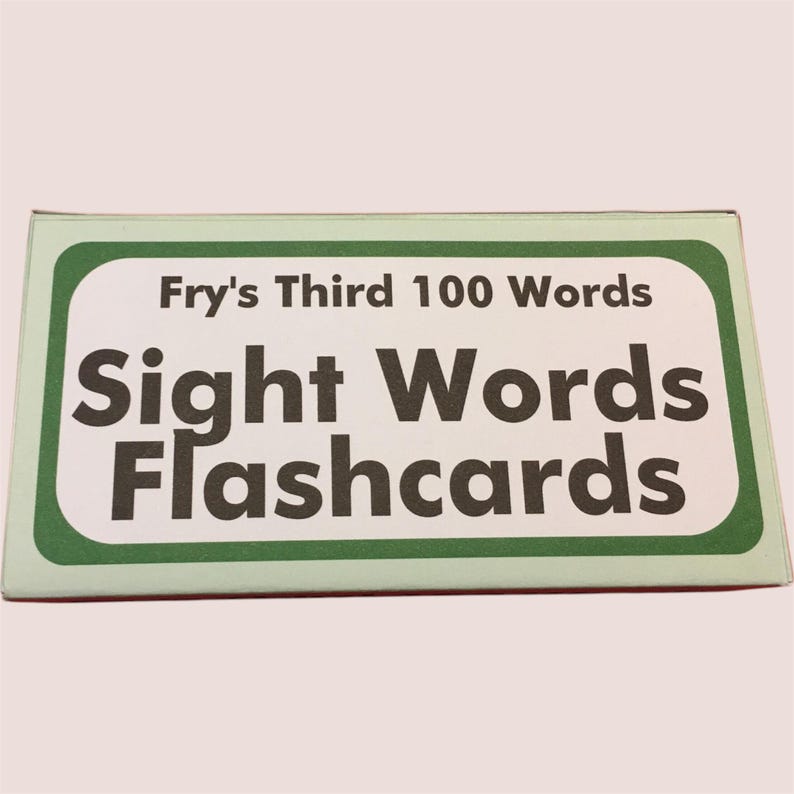 100 Flashcards - Fry”s Sight Words - 3rd Hundred Words Flash Cards ...