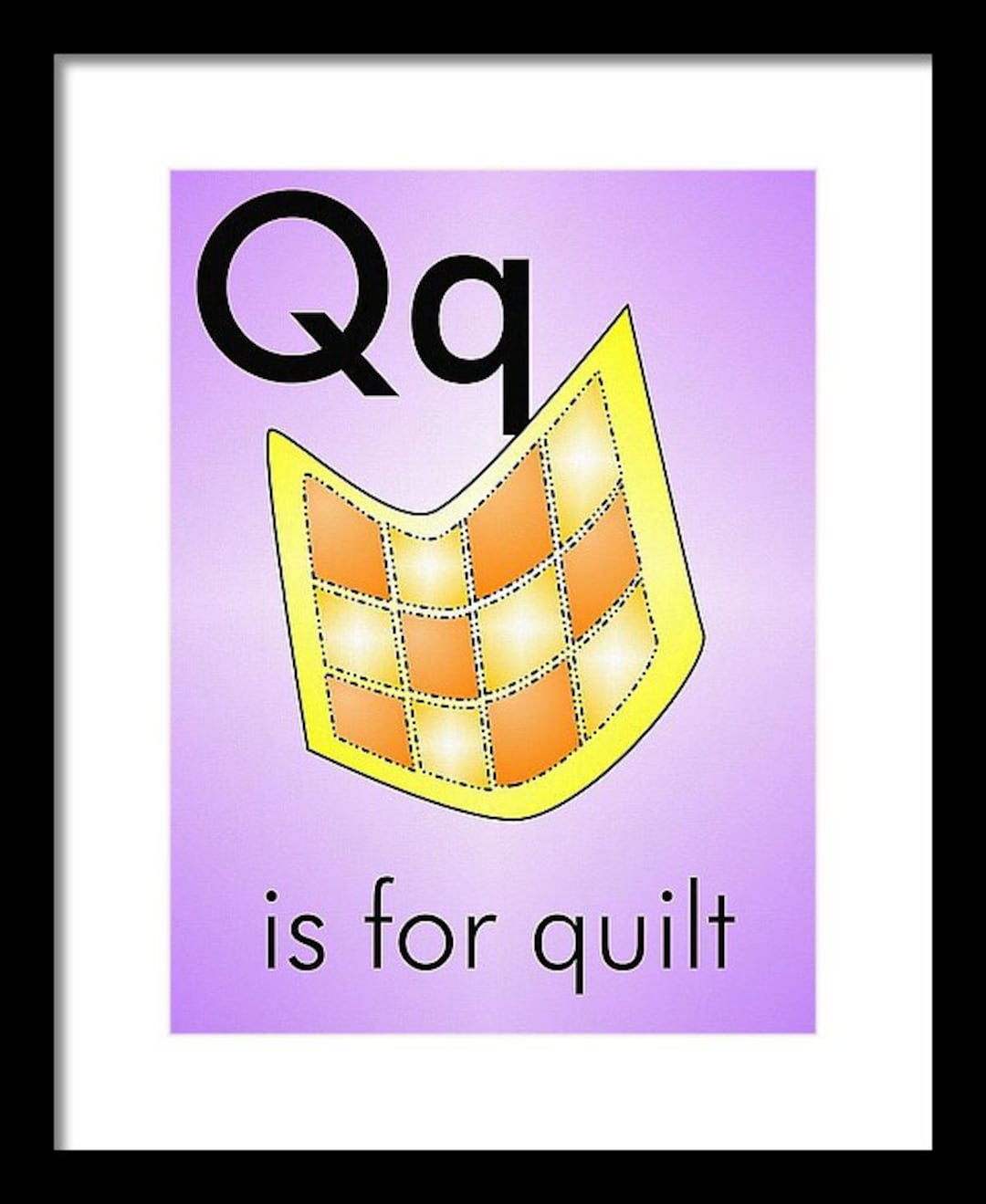 Q is for Quilt, Wall Flashcards, Nursery Print, Instant Download, Kids ...