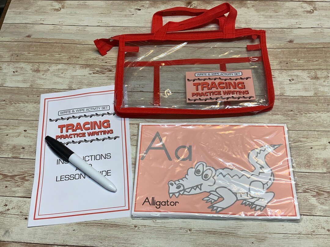 Write & Wipe Activity Set - Tracing Practice Writing - Etsy