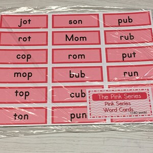 The Pink Series Language Kit Montessori Material for Primary Language ...