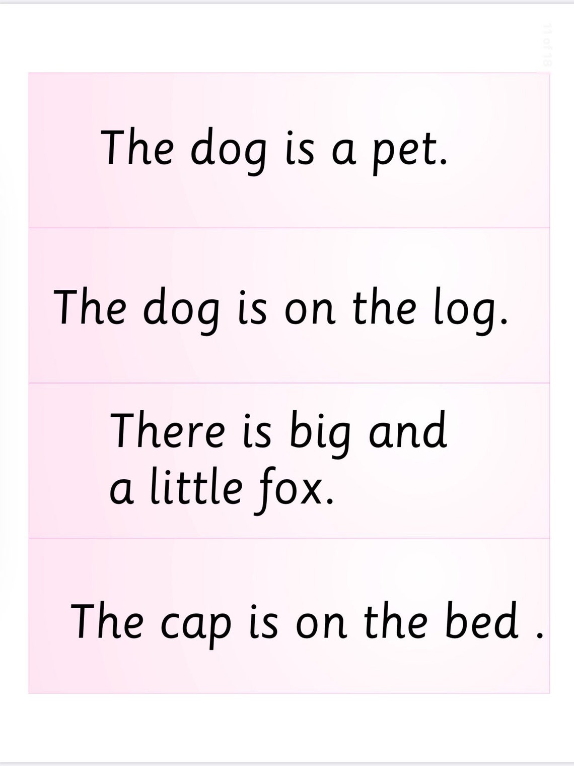 PINK SERIES | Montessori Activity - Reading Sentences | Educational ...