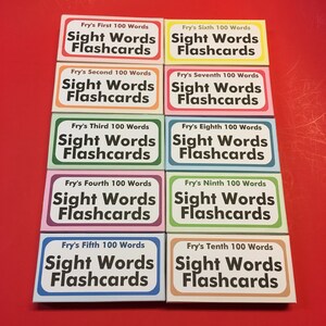 Fry's 1000 Sight Words Set - Reading - Sight Word Flash Cards - 1000 ...