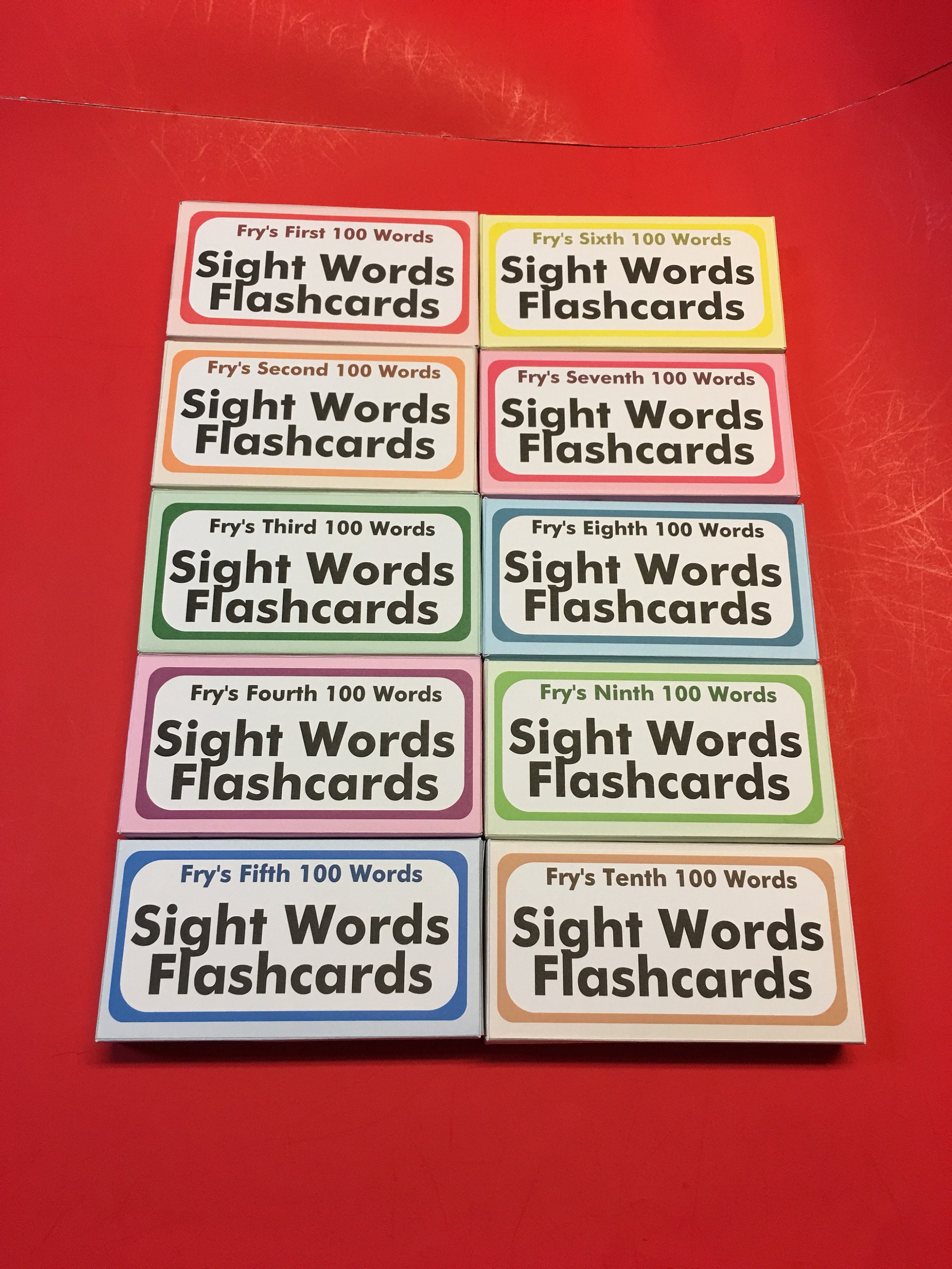Fry's 1000 Sight Words Set Reading Sight Word Flash - Etsy