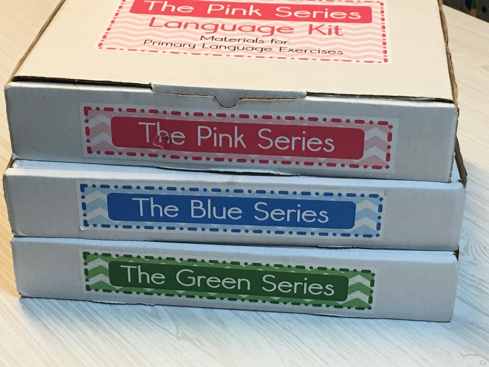 The Pink Blue & Green Series Complete Montessori Materials | Etsy
