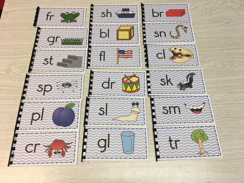 The Blue Series - 18 Beginning Consonant Blends Booklets - LAMINATED ...