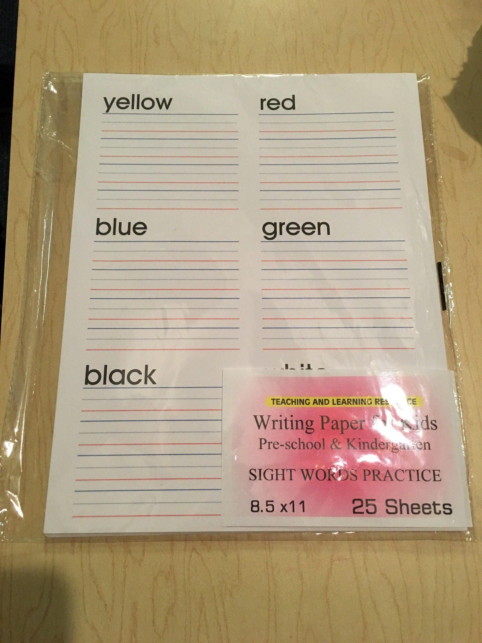 Writing Paper for Kids - Sight Word Practice - 11 X 8.5 In, 20 Lb, 25 ...