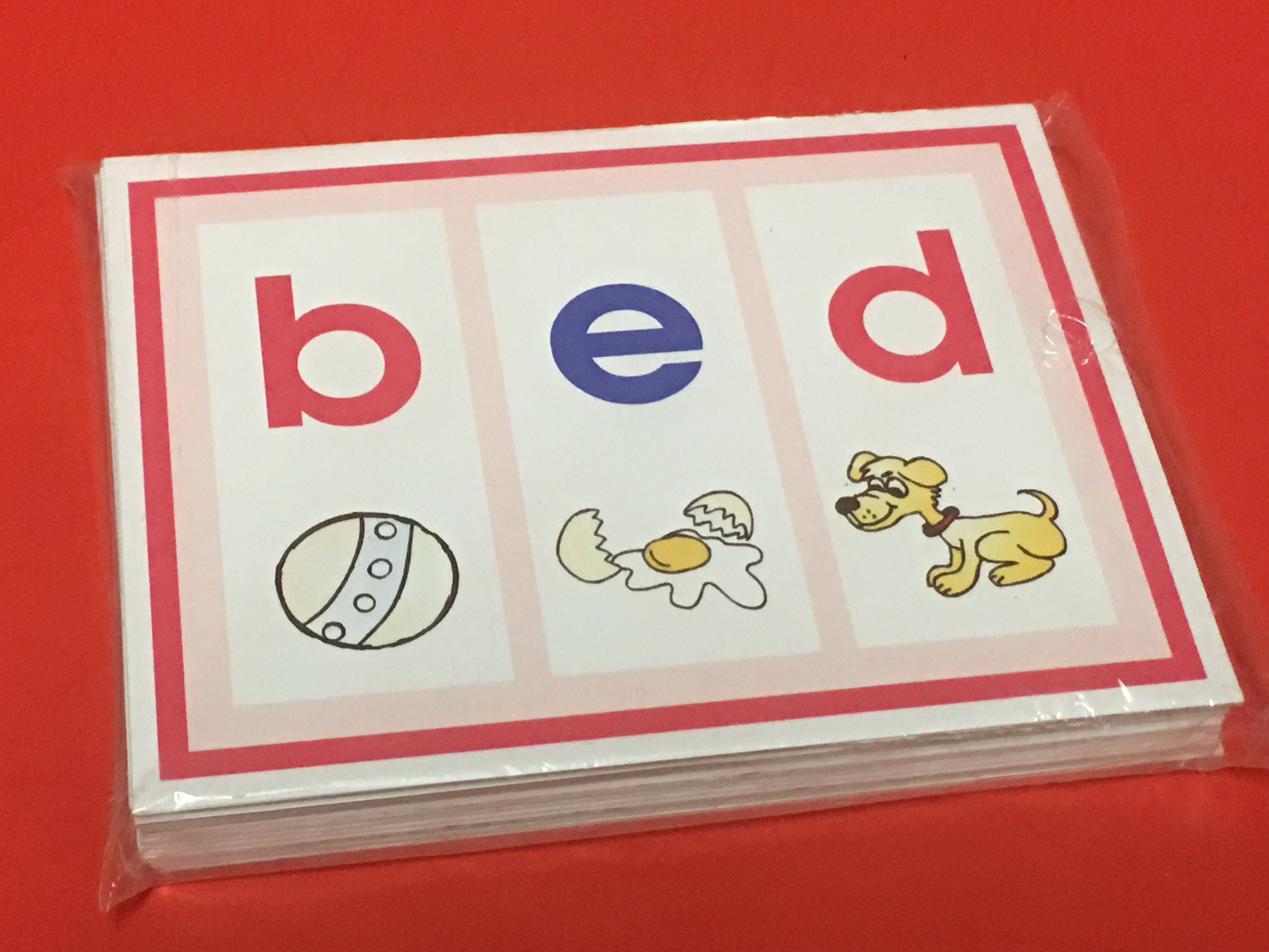 Pink Series Montessori CVC LETTER & SOUND Flashcards 40 - Etsy