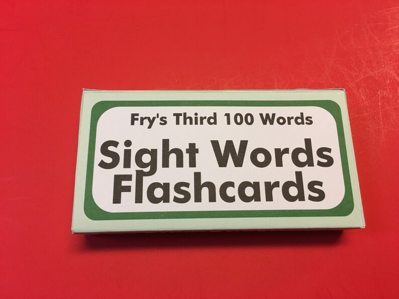 100 Flashcards - Fry”s Sight Words - 3rd Hundred Words Flash Cards ...