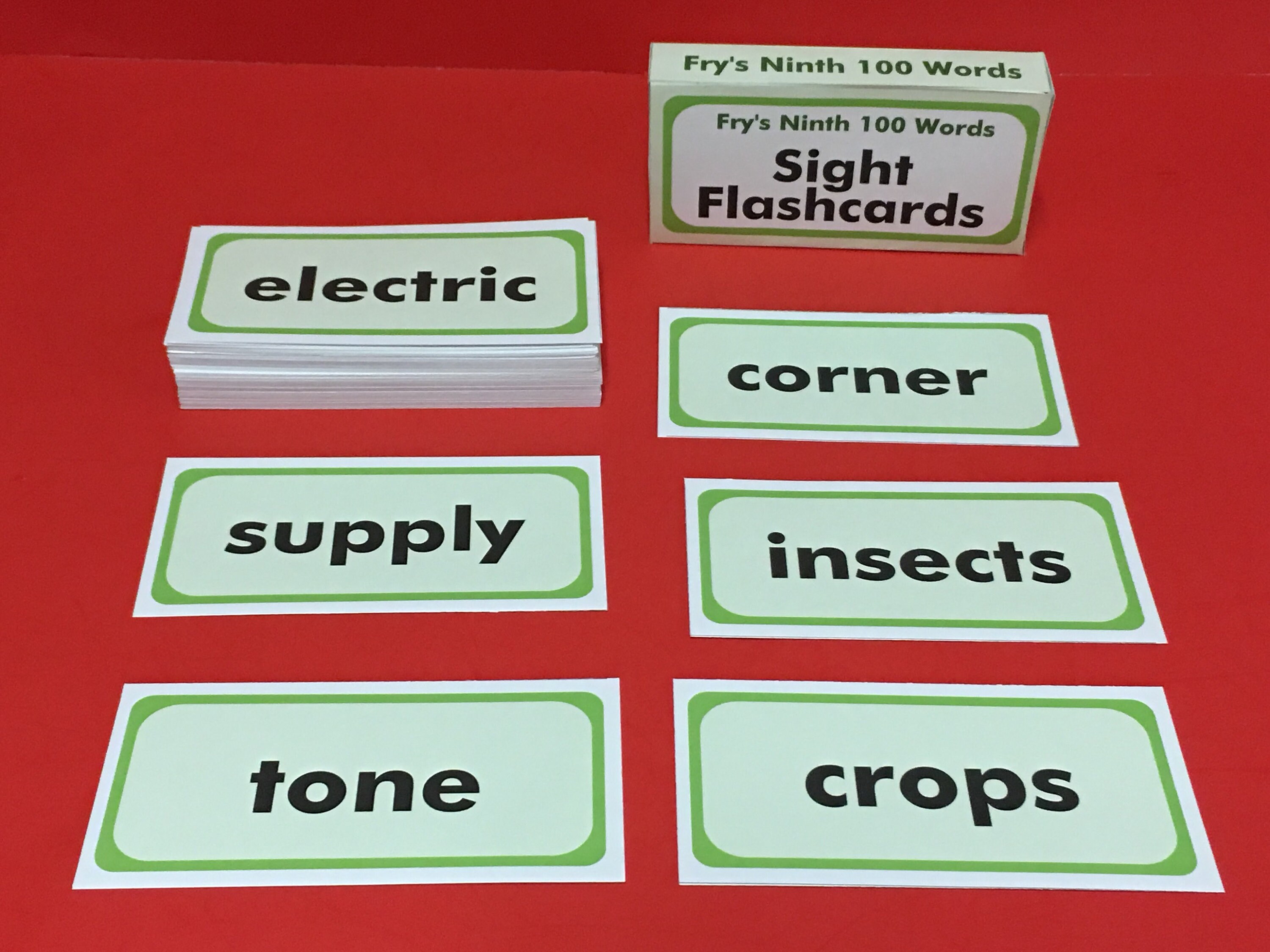 100 Flashcards - Fry”s Sight Words - 9th Hundred Words Flash Cards - Etsy