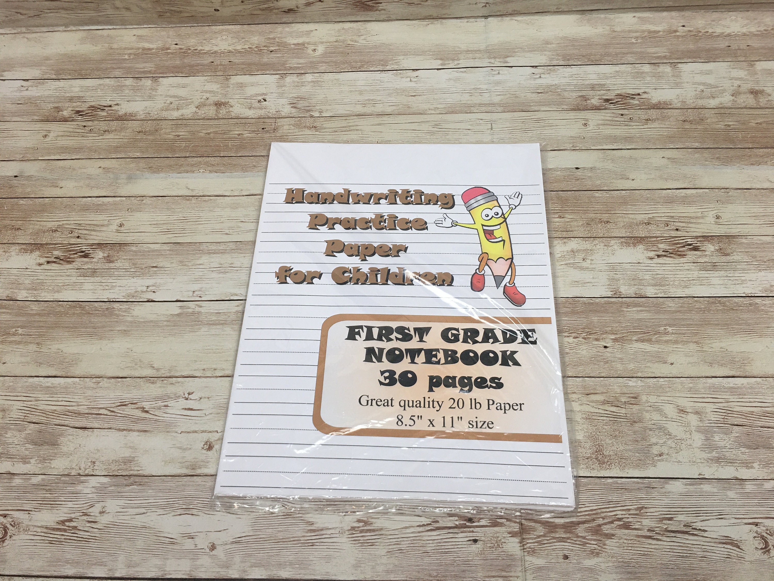 First Grade Notebook - Handwriting Paper for Children - Etsy