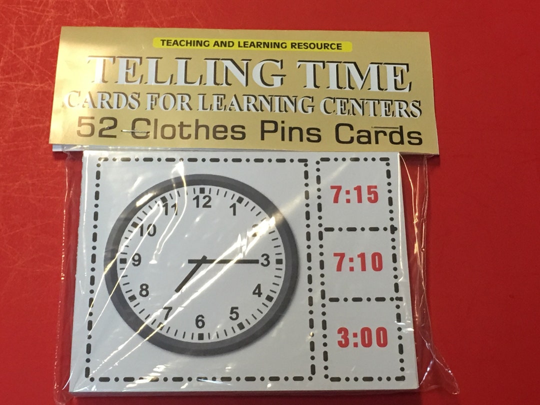 Telling Time Activity Cards: Homeschool Learning Center - 52 Cards - Etsy