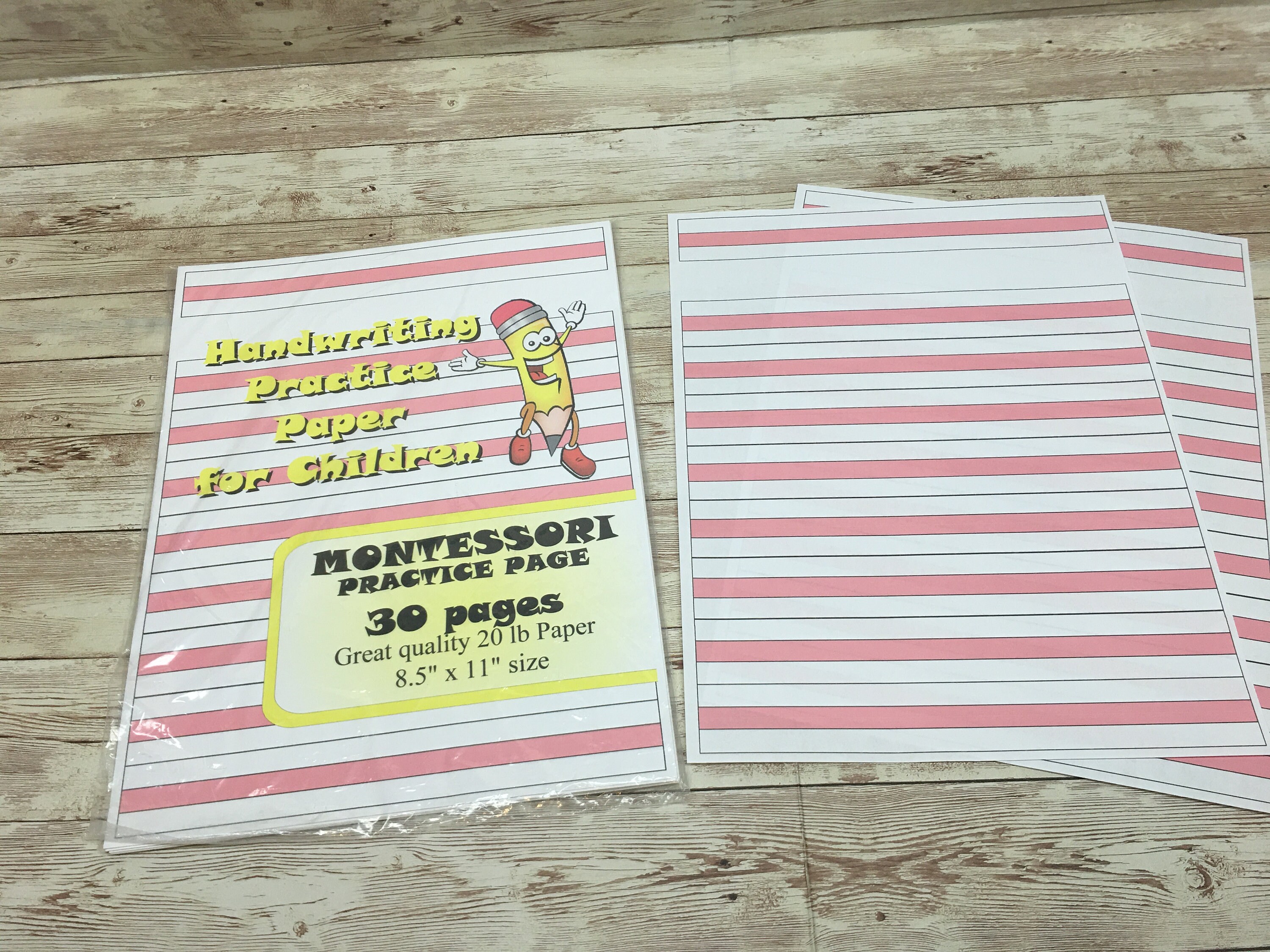 Montessori Practice Page - Handwriting Paper for Children - Etsy