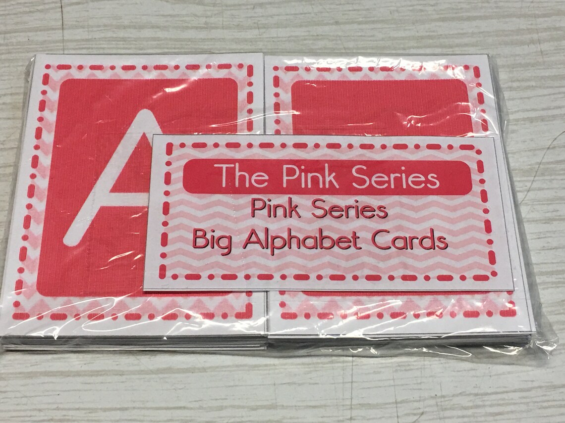 The Pink Series Big Alphabet Cards 56 Card Deck - Etsy