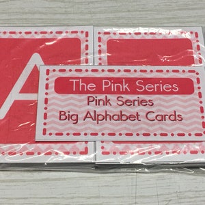 The Pink Series - Big Alphabet Cards ( 56 Card Deck ) - Montessori ...