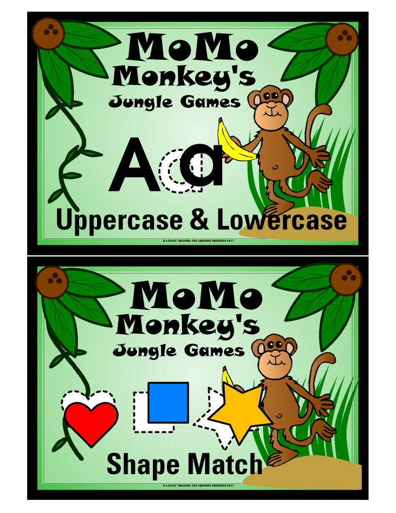 Momo Monkey's Jungle Games: File Folder Game Kits (instant Download) - Etsy