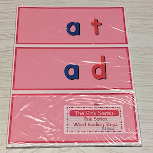 The Pink Series - 33 Word Building Strips - Word Families Work Mats ...