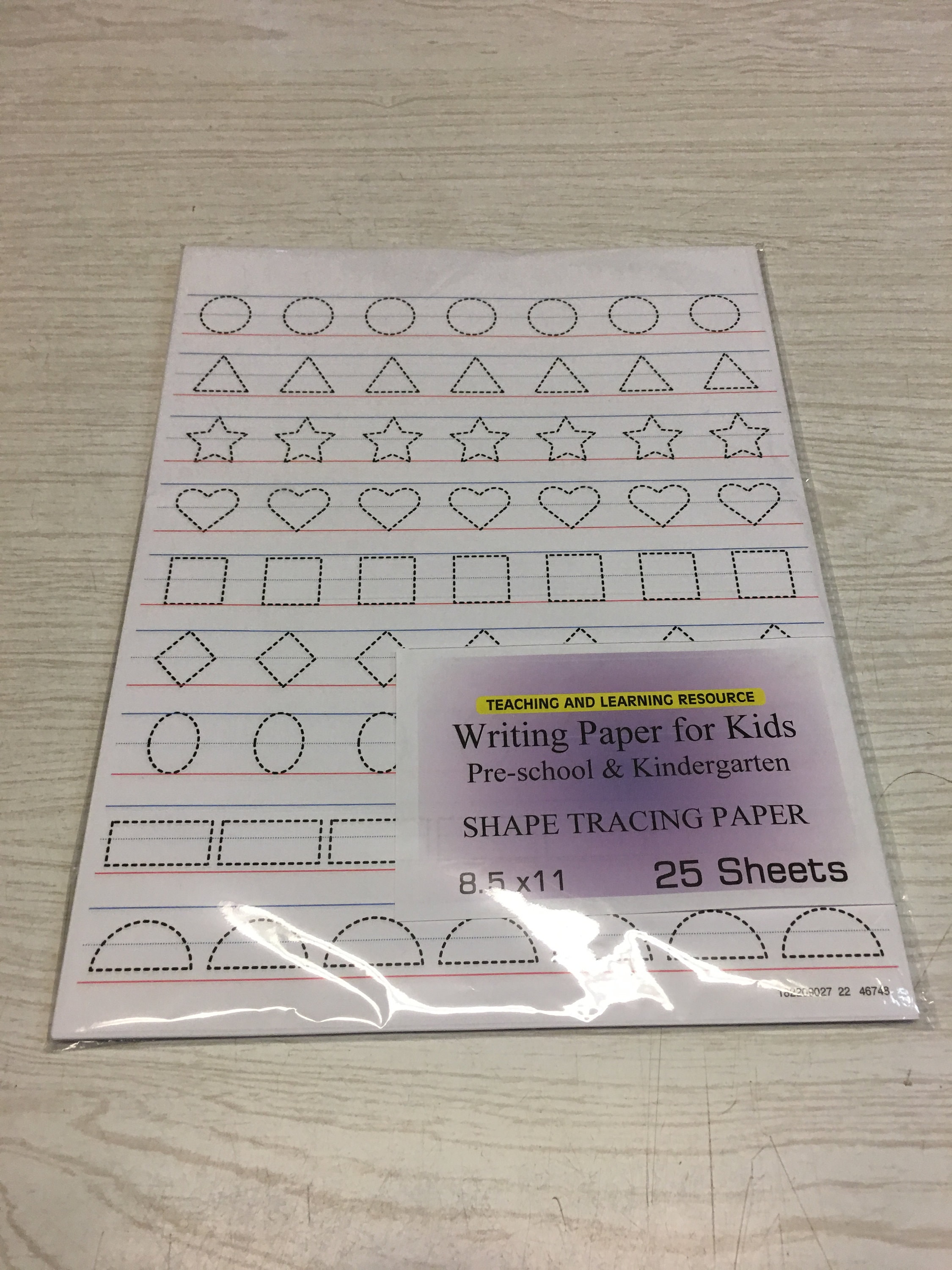 Writing Paper for Kids - Shape Tracing Paper - 11 X 8.5 In, 20 Lb, 25 ...