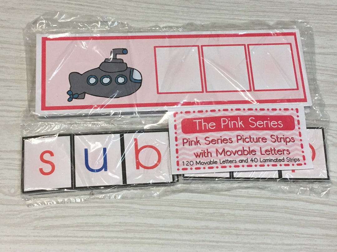 The Pink Series - Picture Strips With Movable Letters - Montessori ...