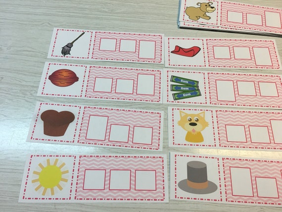 The Pink Series Laminated CVC Words Dry Erase Strips 40 | Etsy