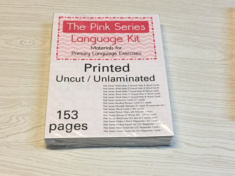 BUNDLED the Pink, Blue & Green Series All 3 Language Kits Montessori ...