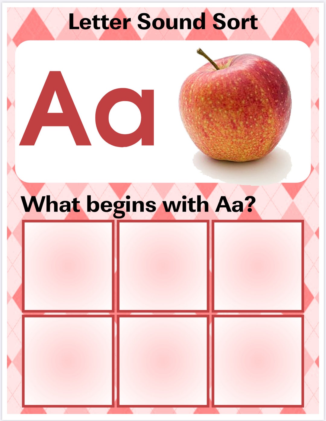 INSTANT DOWNLOAD - Letter Sound Sort - Aa to Zz - Learning Center ...