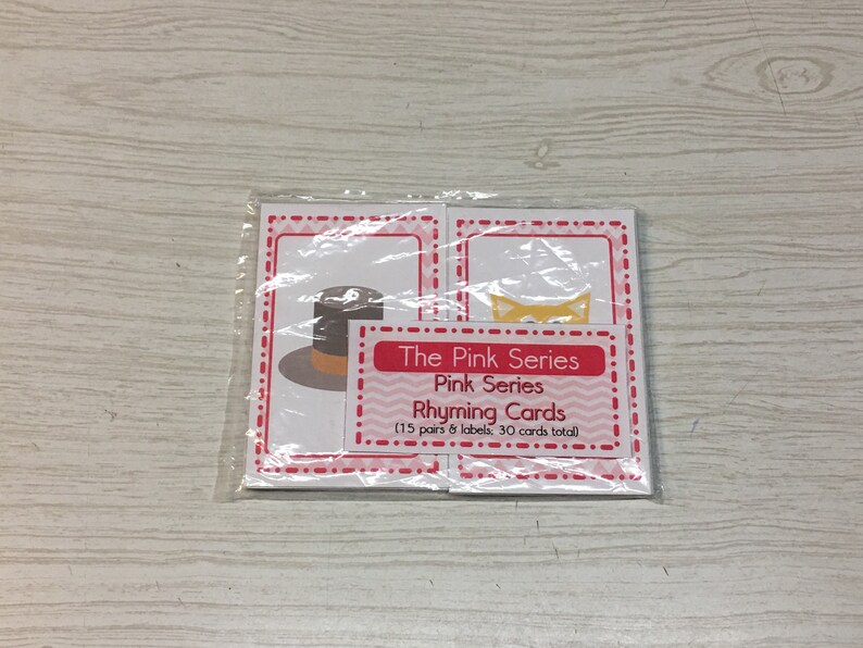 The Pink Series - Rhyming Words ( 30 Card Deck ) - Montessori Material ...