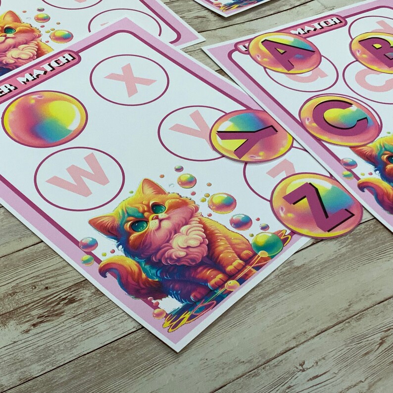 Preschool Learning Games - Pretty Kitty Cat Bubble Match | Uppercase ...