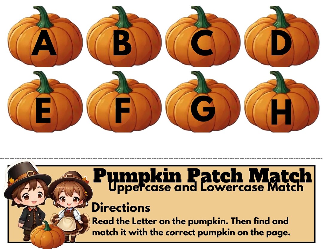 INSTANT DOWNLOAD - Thanksgiving Pumpkin Patch Center- Activity Set for ...