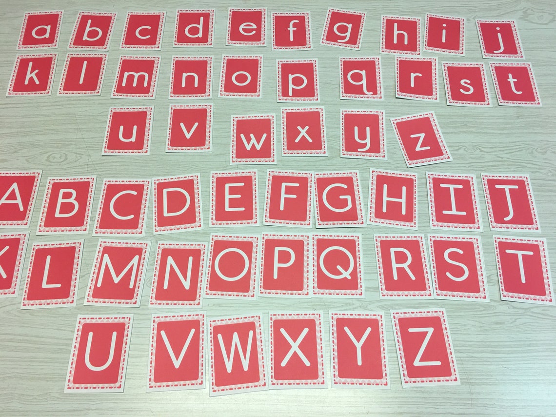 The Pink Series Big Alphabet Cards 56 Card Deck - Etsy