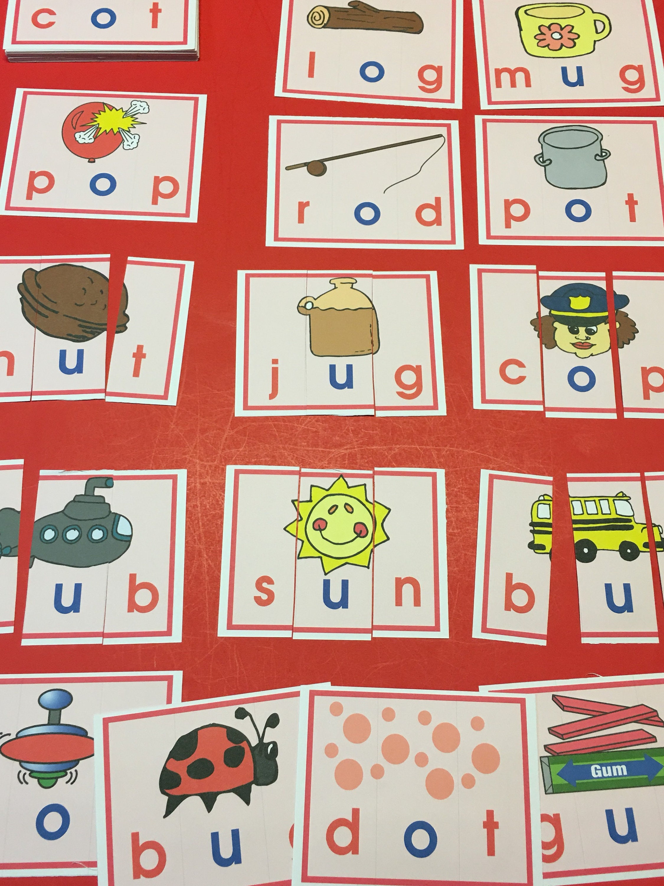 Pink Series Montessori - CVC WORDS Puzzles - Laminated Card Set - Etsy