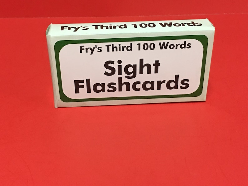 100 Flashcards - Fry”s Sight Words - 3rd Hundred Words Flash Cards ...