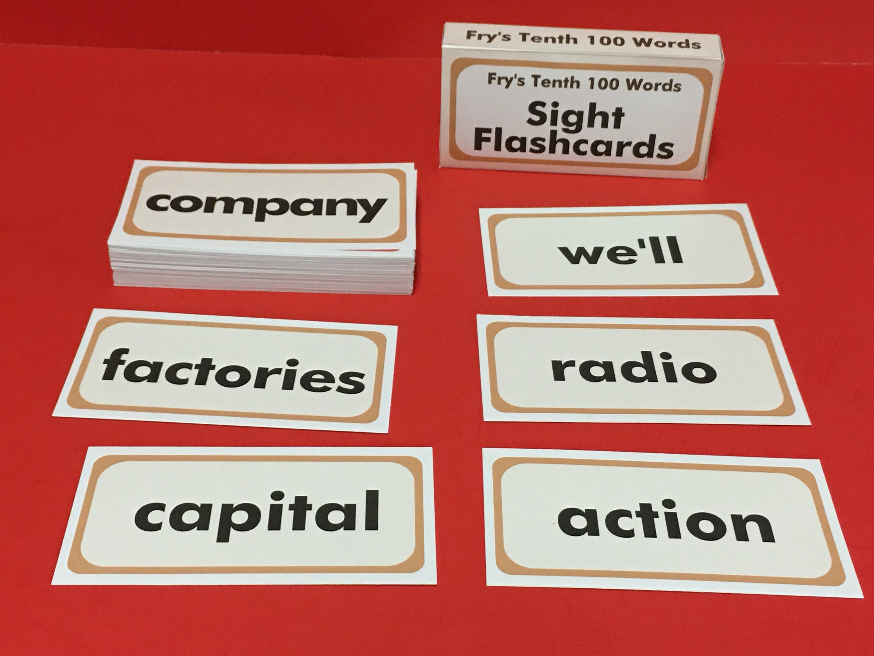 100 Flashcards - Fry”s Sight Words - 10th Hundred Words Flash Cards - Etsy