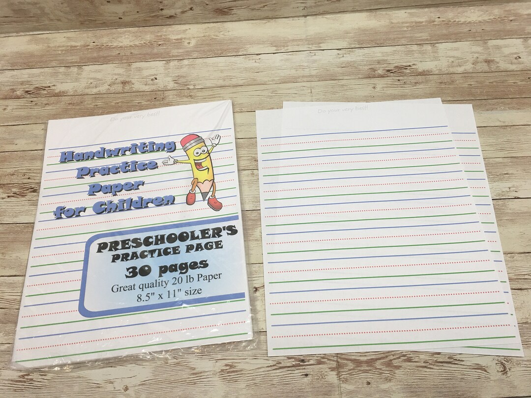 Preschooler’s Practice Page - Handwriting Paper for Children - Etsy
