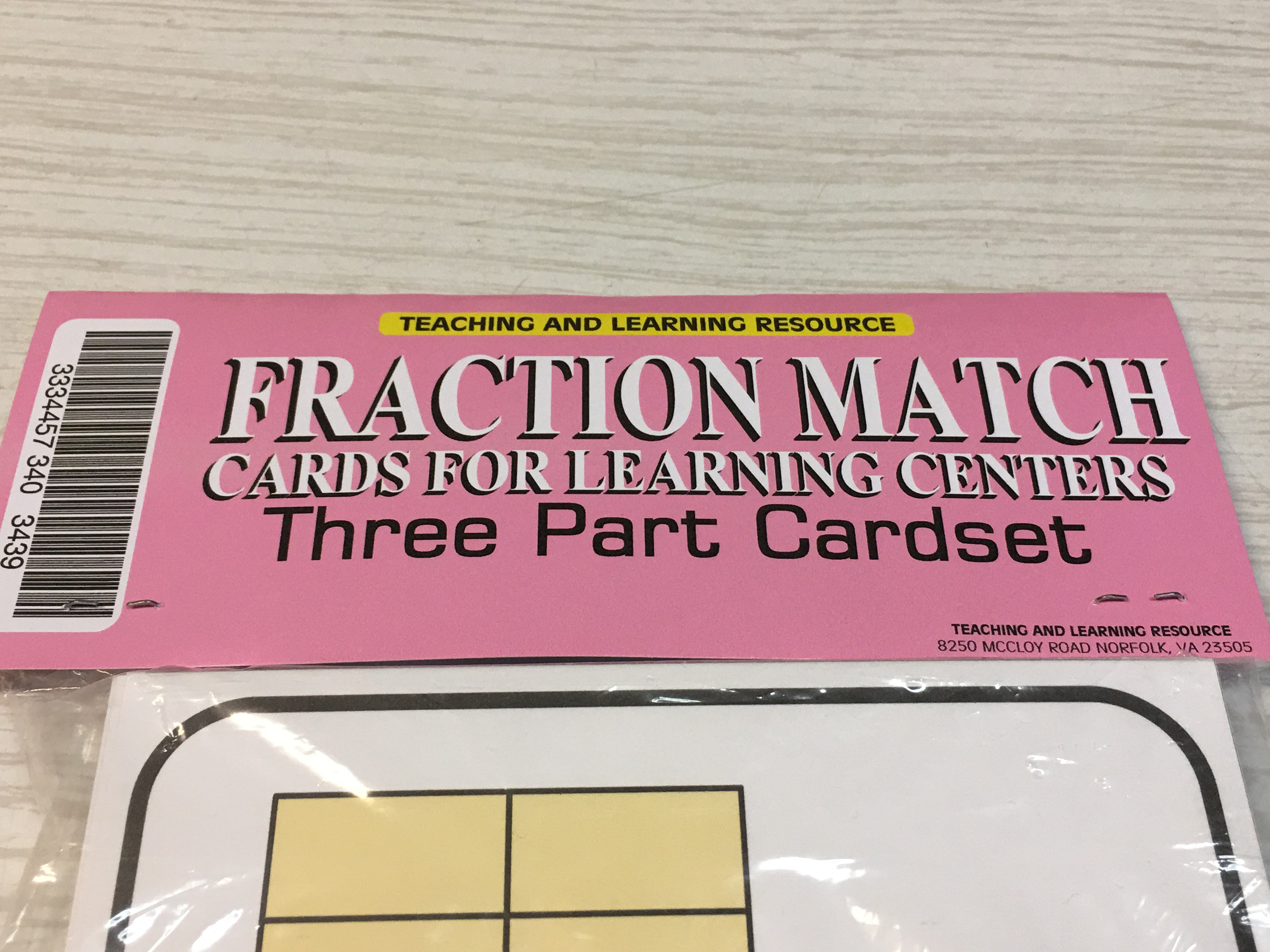 Fractions Match: Three Part Card Set for Learning Centers - Etsy