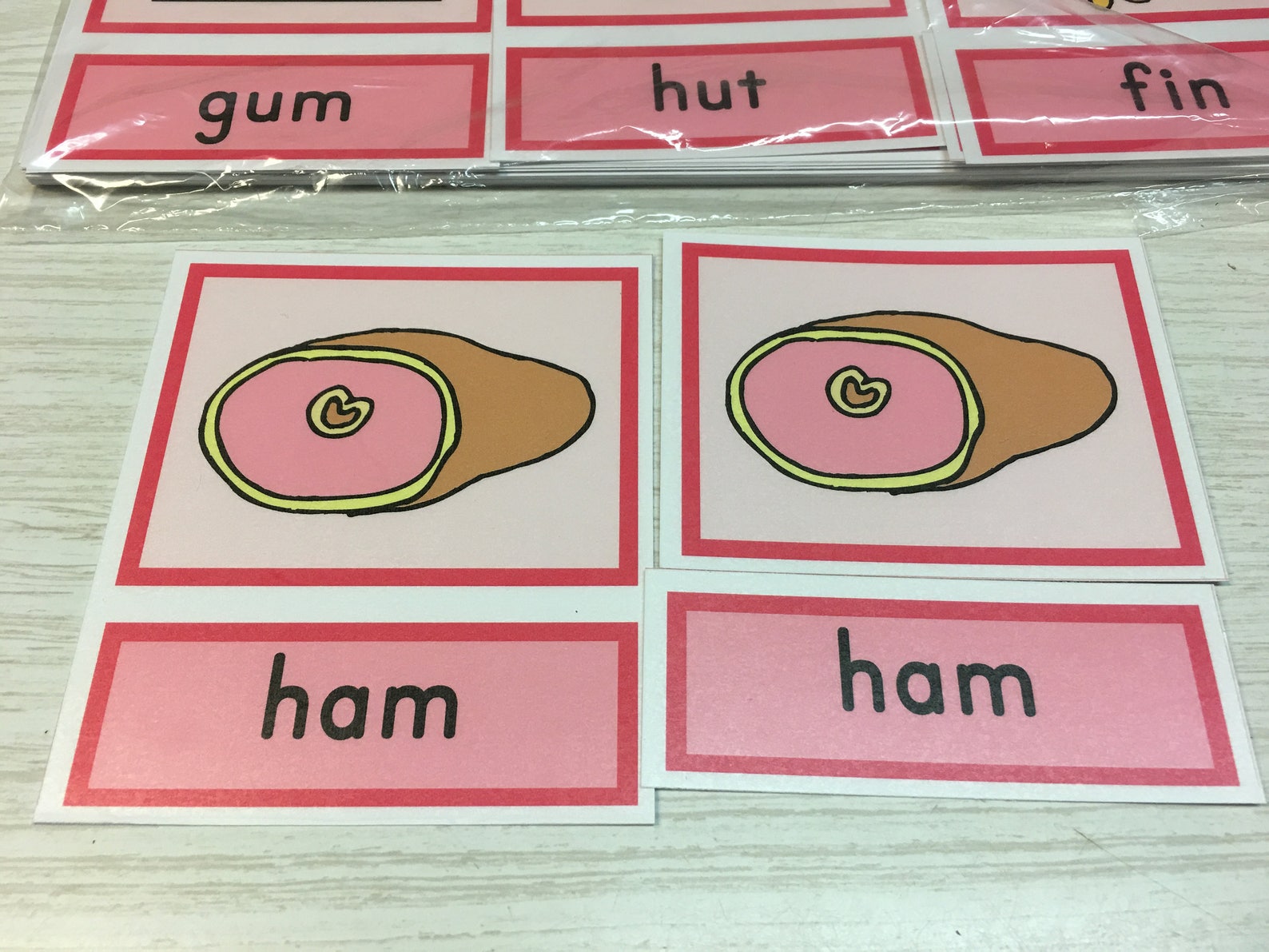 The Pink Series - Picture & Word - Three Part Card Set - 84 CVC Words ...