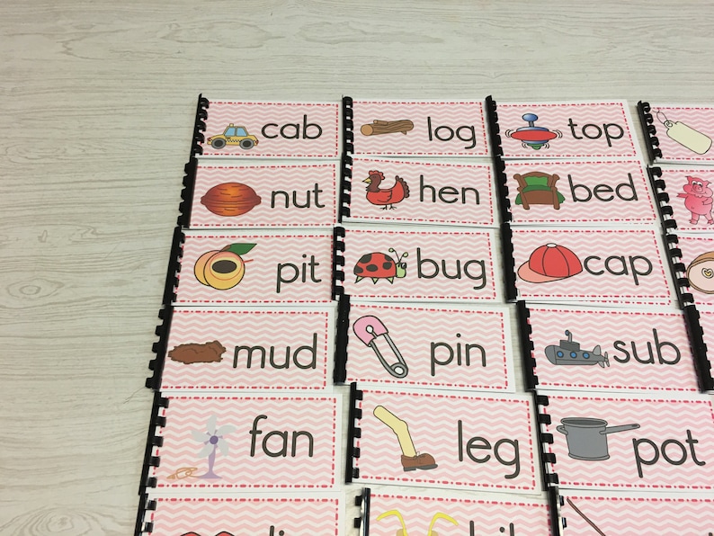 The Pink Series 24 CVC Word Families Booklets Montessori Material for ...