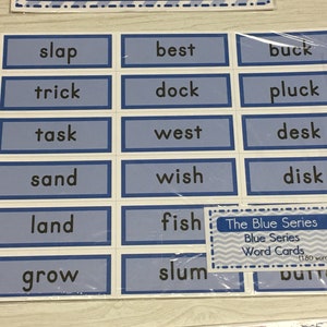 The Blue Series - Word Cards (180 Words) - Montessori Material for ...