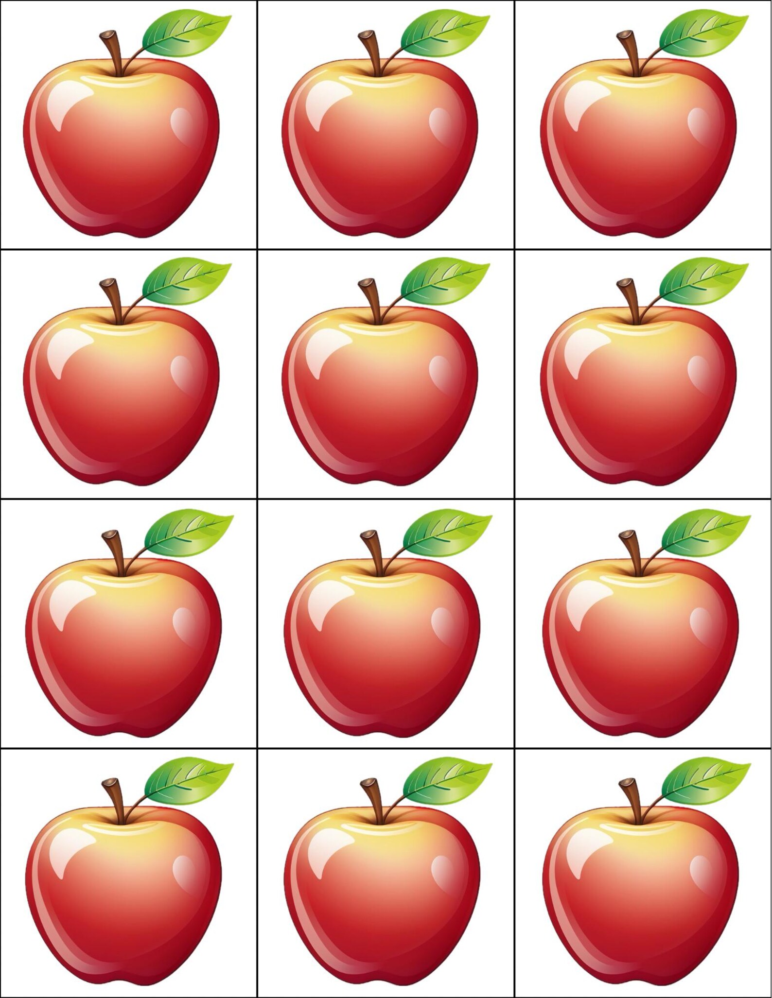 INSTANT DOWNLOAD - Apples - Numbers 0-31 Pocket Chart Cards Set for ...