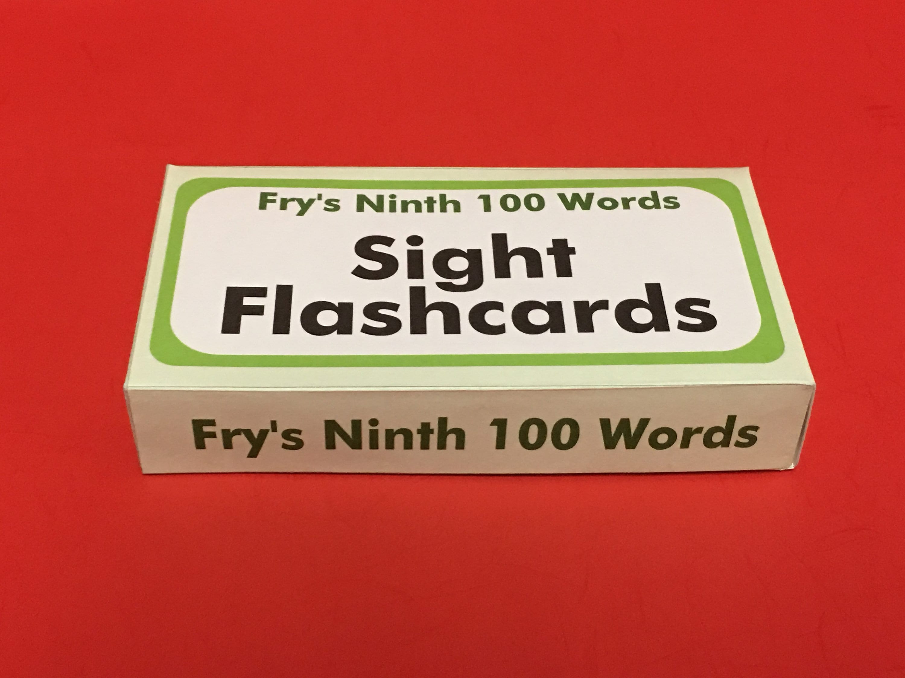 100 Flashcards Frys Sight Words 9th Hundred Words Flash - Etsy