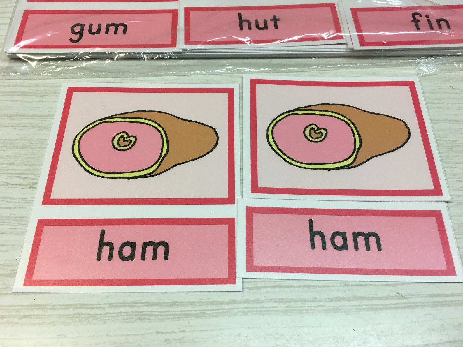 The Pink Series - Picture & Word - Three Part Card Set - 84 CVC Words ...