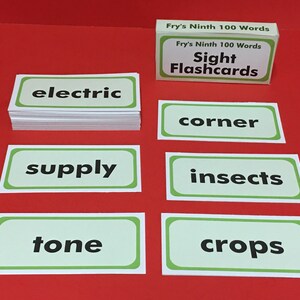 Fry's 1000 Sight Words Set - Reading - Sight Word Flash Cards - 1000 ...