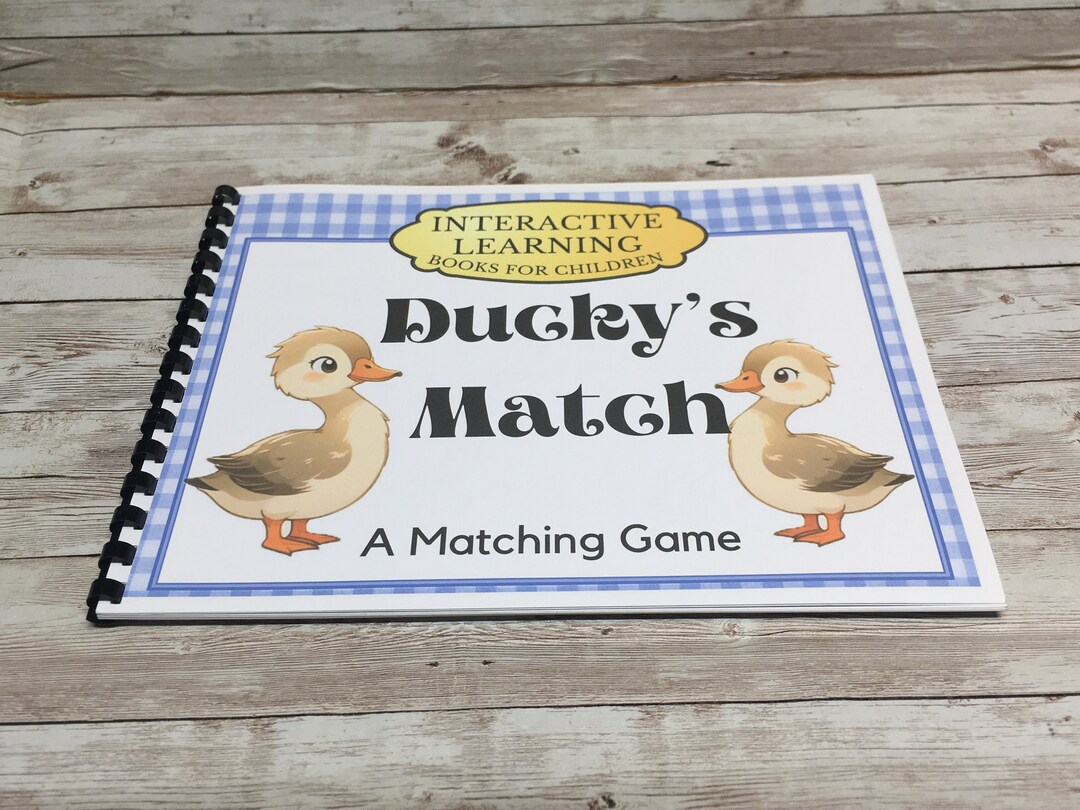 Interactive Learning Books for Children - Ducky’s Match - Etsy