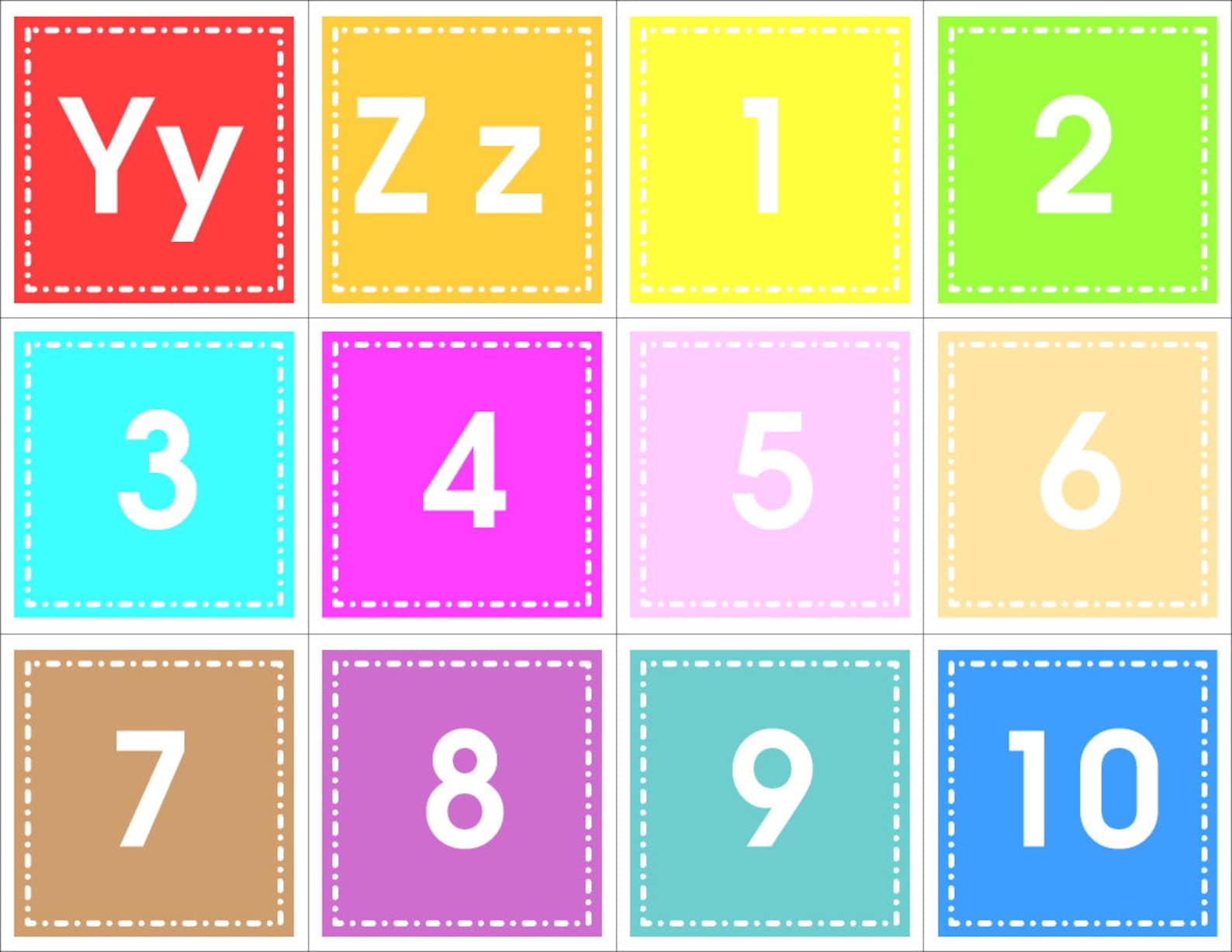 Alphabet & Number Cards: Preschool Learning Activity (instant Download ...