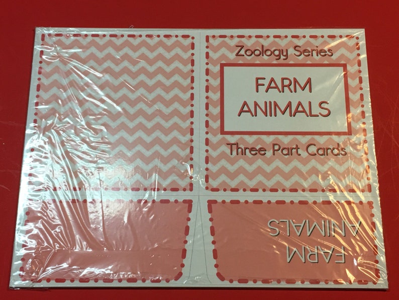Zoology Series Farm Animals Three Part Card Set PRINTED - Etsy