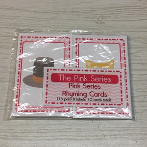 The Pink Series - Rhyming Words ( 30 Card Deck ) - Montessori Material ...